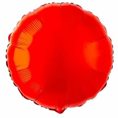 Воздушный шар GRABO "Круг", без рисунка, Пастель Matte Red, 18 дюймов
