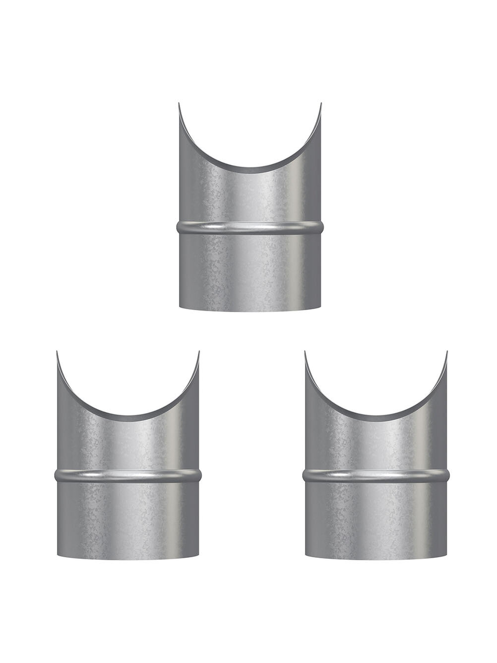 Врезка для круглых воздуховодов d100х100 мм оцинкованная (3 шт.)