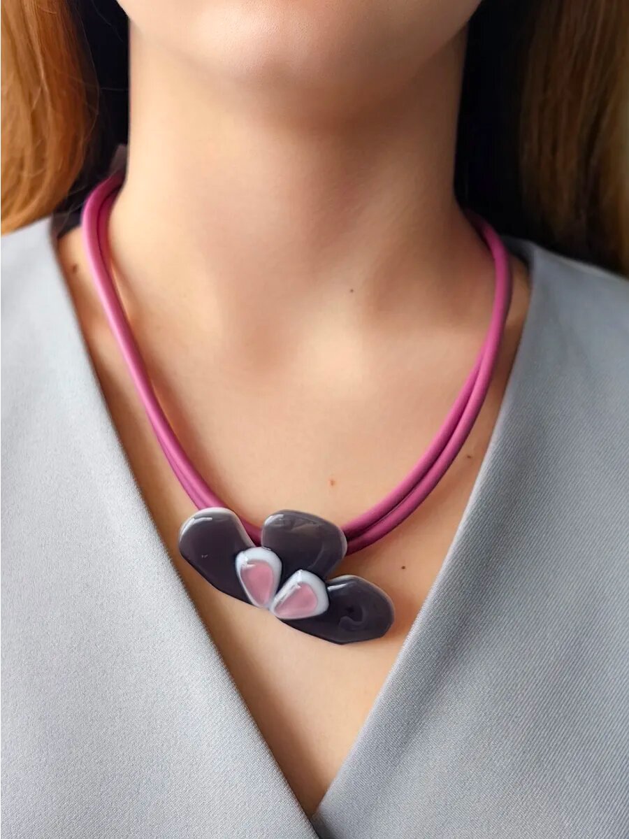 Колье, муранское стекло, стекло