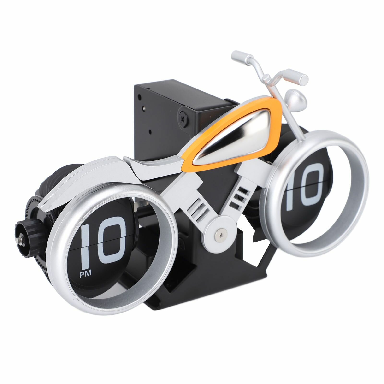 Механические настенные часы-мотоцикл из пластика и ПВХ, стильный декор для дома и офиса, 18.8 см, работает от батареек