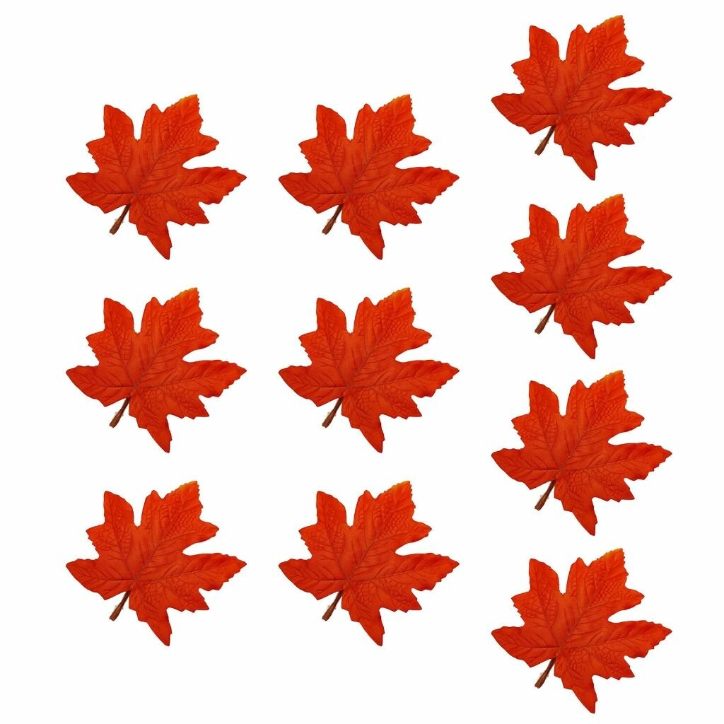1 упаковка из 10 штук, имитация кленового листа размером 15 см, одноцветный кленовый лист - Стиль C