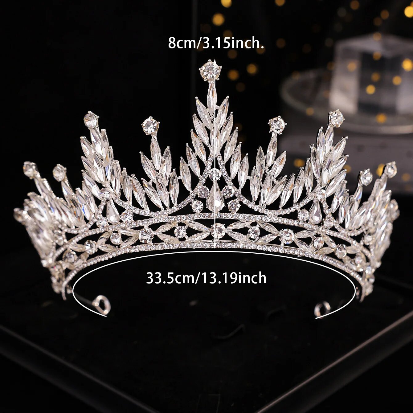 Серебряная кристалльная тиара DIEZI 33.5cm