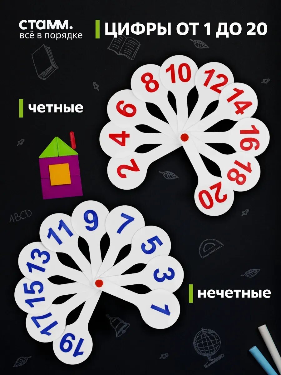 Веер касса с цифрами