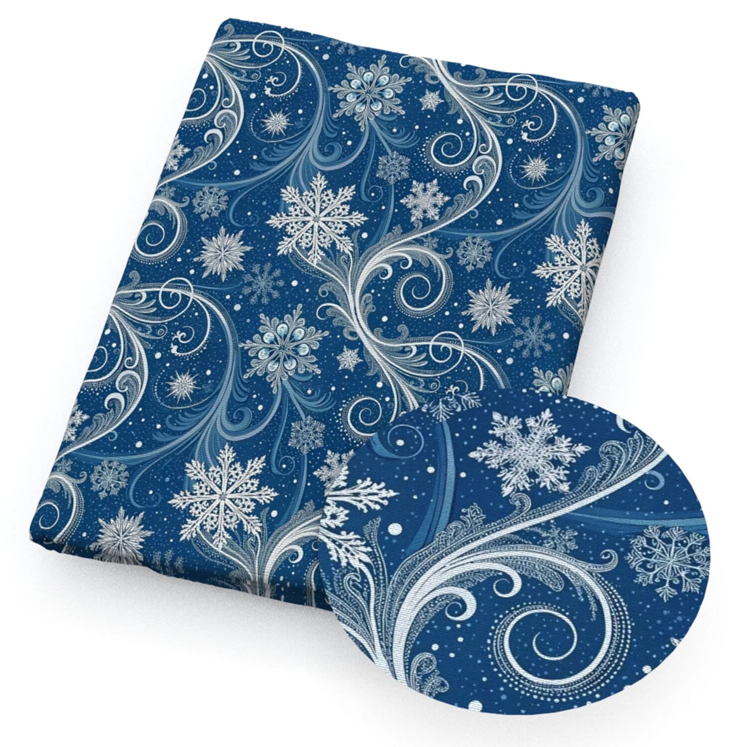 Рождественская парча David Angie 50*145 см Синий, Pure Cotton, 1286622