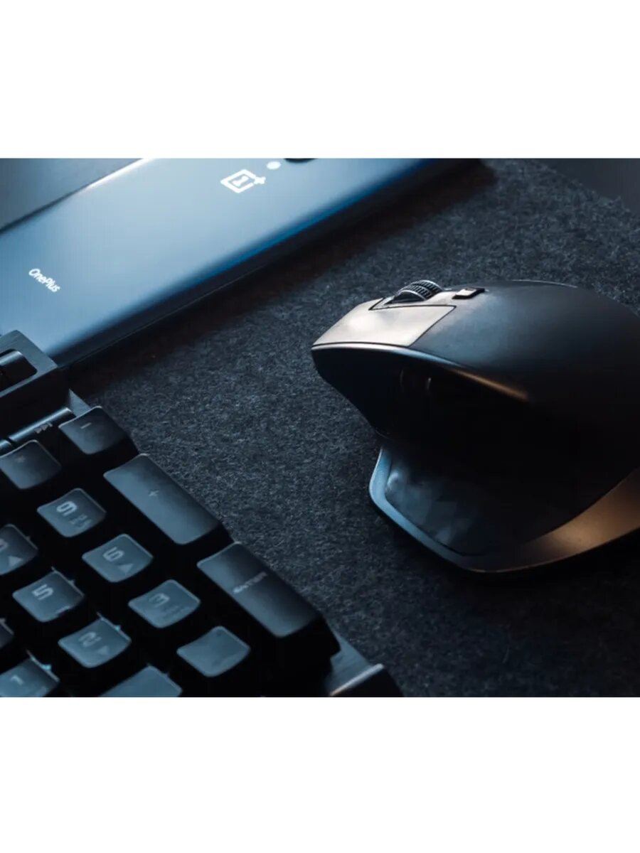 Коврик Oryne Felt, черно-серый, 1000x500 мм, войлок