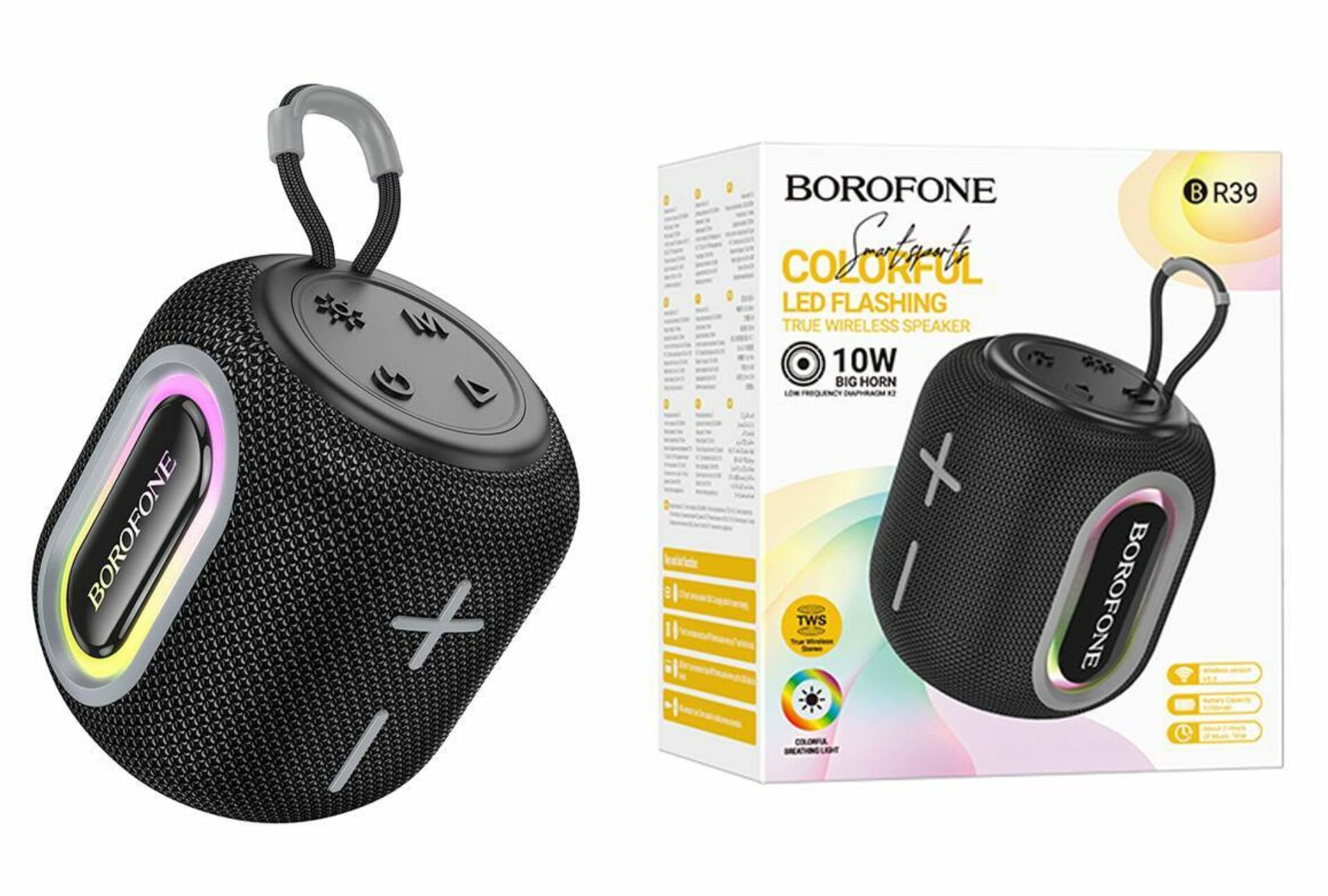 Портативная колонка BOROFONE BR39 Kaya, Bluetooth 5.3, 1200 мАч, 10 Вт