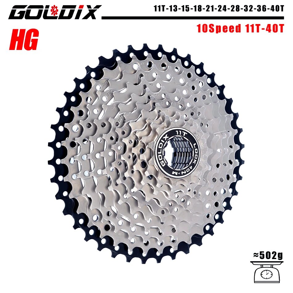 GOLDIX Велосипедная кассета 8/9/10/11/12 скоростей 10 Speed 11T-40T