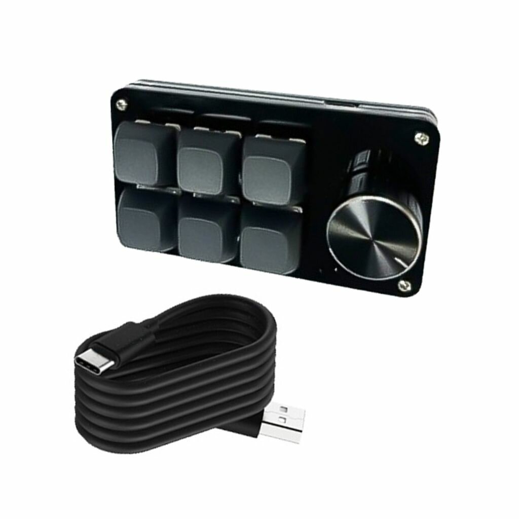 Настраиваемая макро-клавиатура с одним колесом, 3/4/6/8 клавишами