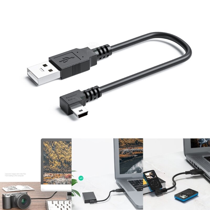 Универсальный кабель для передачи данных Mini usb-0,5 м-слева — фото 1