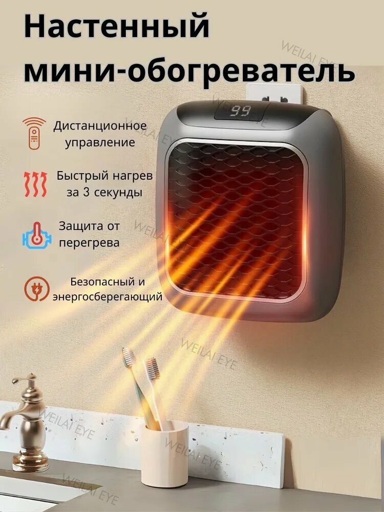 WEILAI EYE Электрический обогреватель для дома, Настенный вентилятор BGNFJ01-H