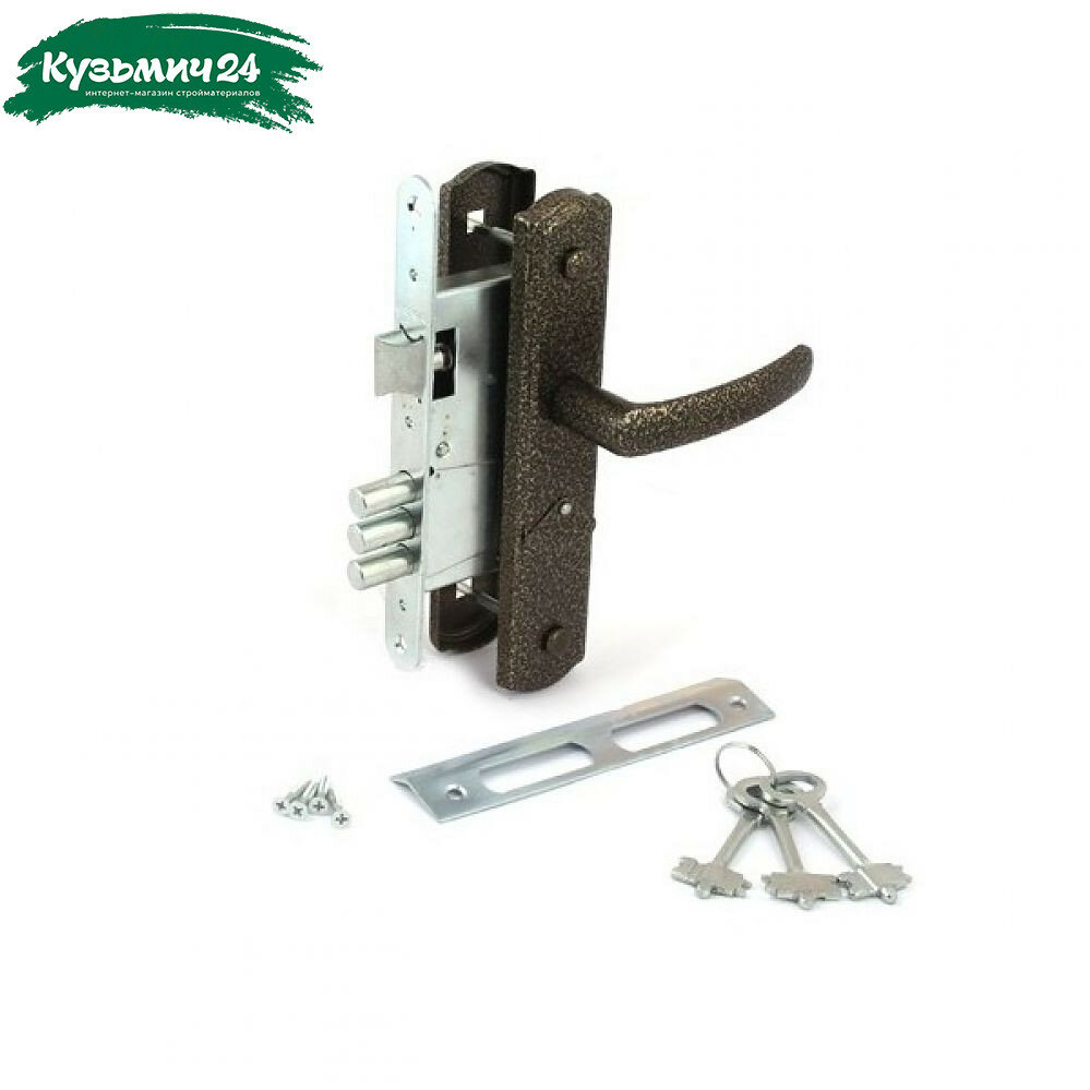 Замок врезной AVERS ЗВ9-4-1-4 бронза