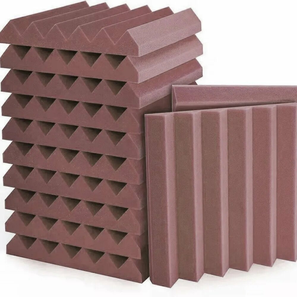 BEIYIN 12 шт. звукопоглощающие поролон материал панели 300х300x50мм Клин поролон акустический
