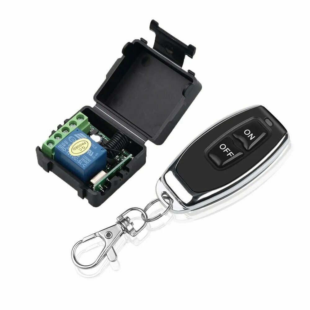 Одноканальное реле радиоуправления 12 В 433 МГц + беспроводной пульт дистанционного управления