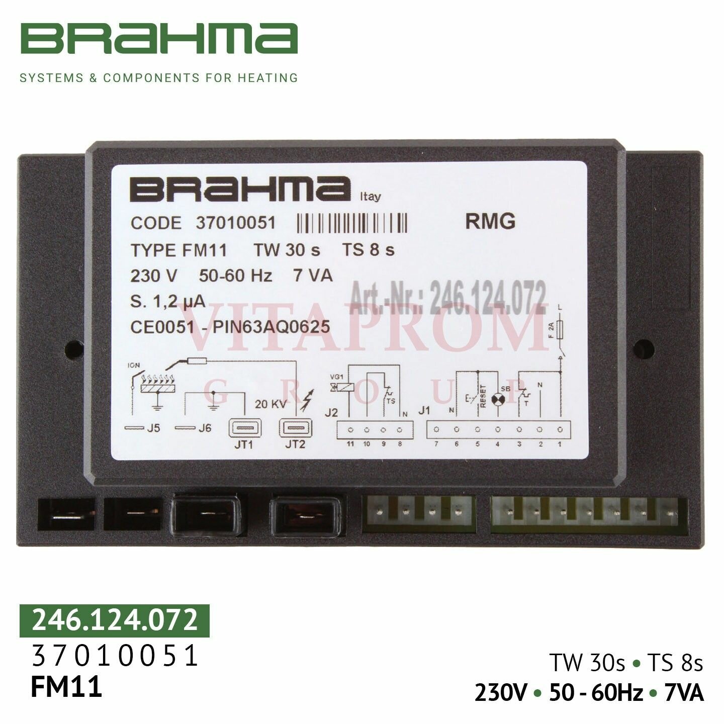 Блок управления горением Brahma FM11, 37010051