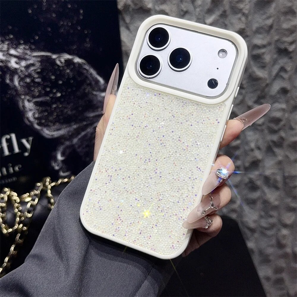 Блестящий чехол для iPhone 17 Pro Max White