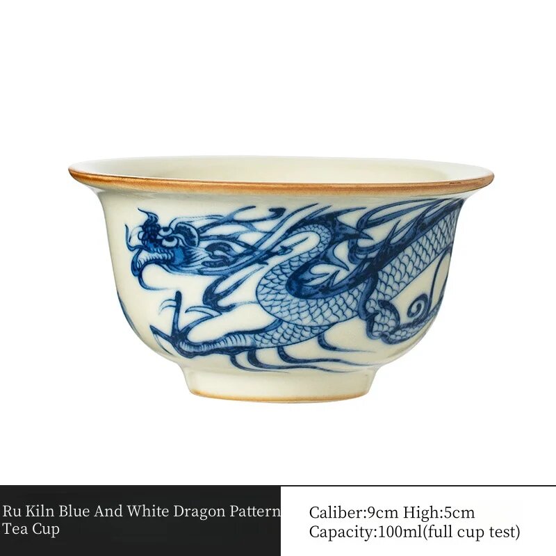 Керамическая чайная чашка JIANGXINSHE с рисунком дракона, 100ml tea cup, <200 мл