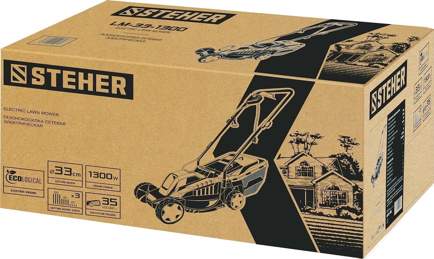 Сетевая газонокосилка STEHER LM-33-1300