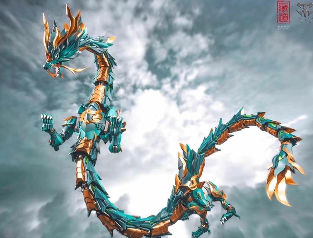 Готовая модель 120см Зелёный Дракон, Cangdao Model, китайский механический доспех, четыре священных существа, подвижная, в наличии