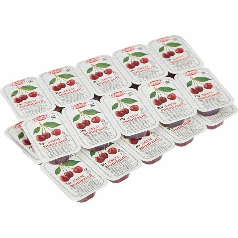 Джем Руконт порционный вишня, 20 г, 20 шт./уп.