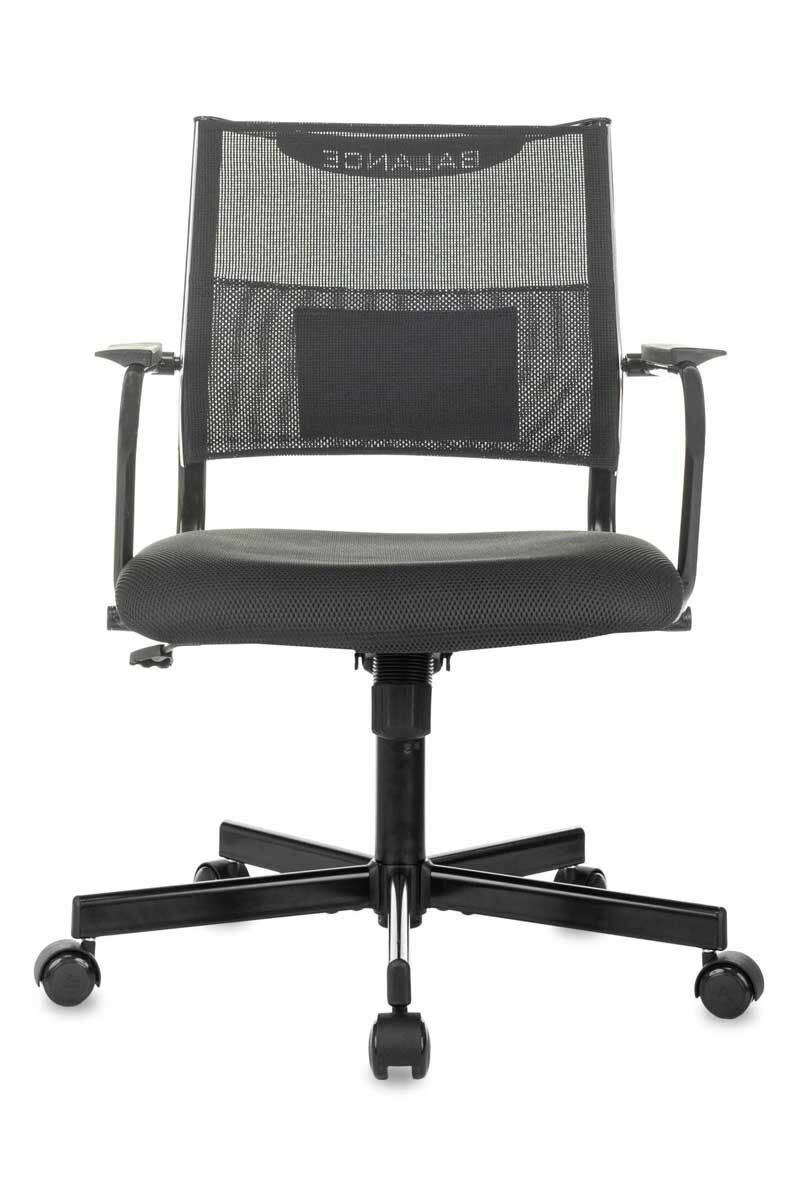 Кресло Бюрократ CH Balance-Low Черная сетка / черная ткань