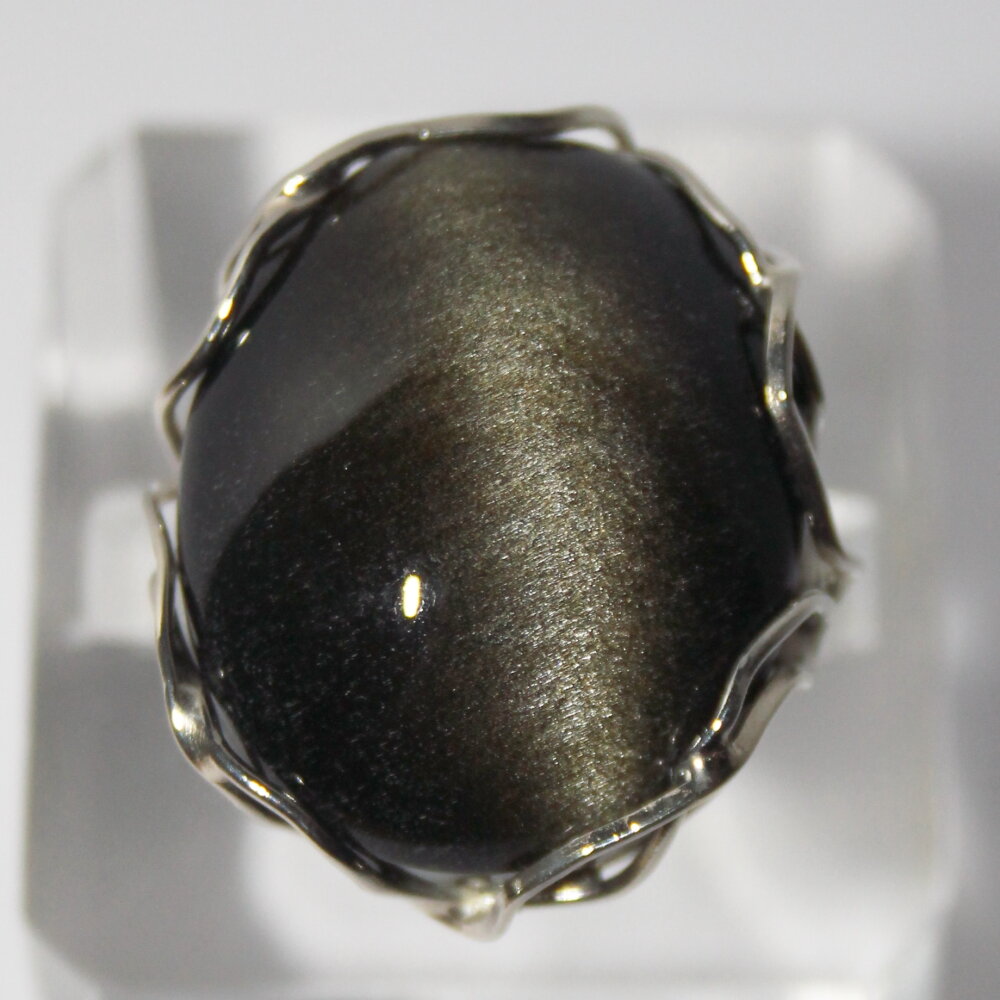 Кольцо, обсидиан
