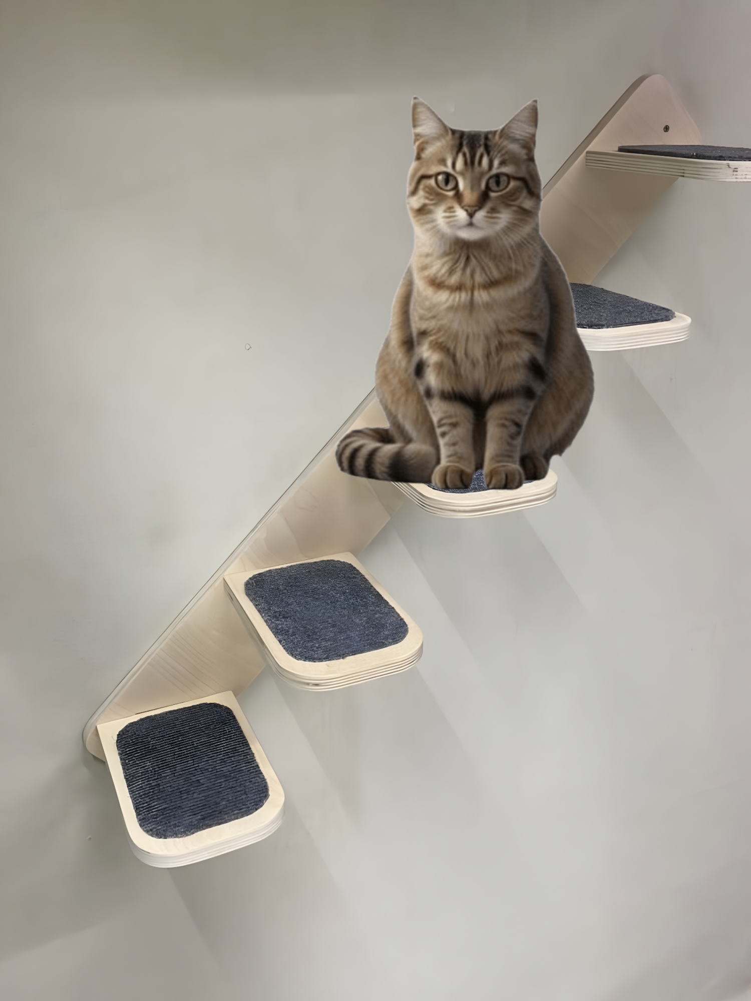 Лестница настенная для кошек Kattform, 5 ступенек, дерево, с антискользящим покрытием