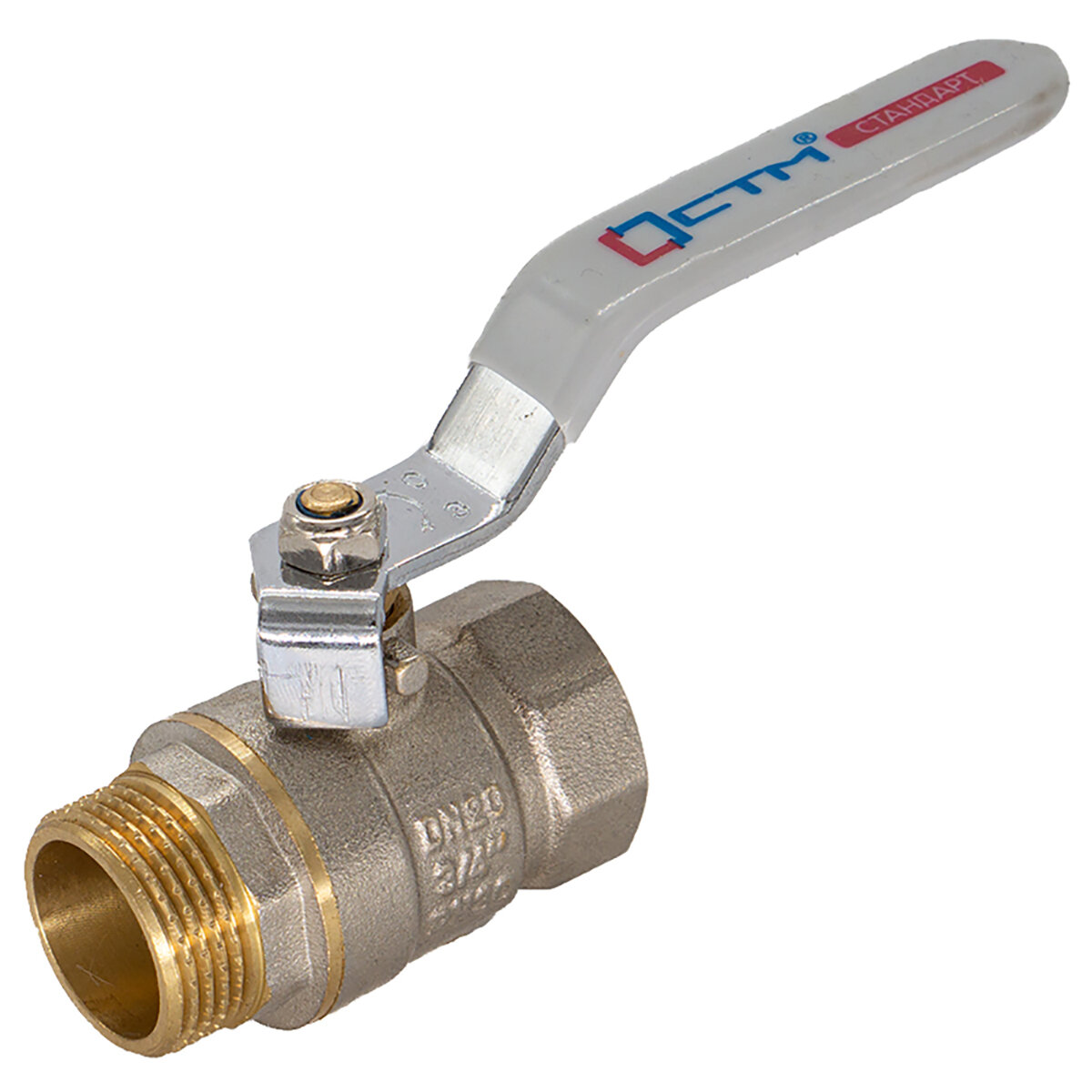 Кран шаровой латунный СТМ Стандарт, 3/4", внутренняя/наружная резьба, ручка