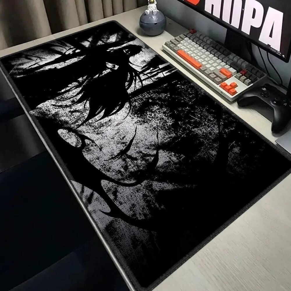Большой коврик для мыши черно-белый Аниме коврики с отбеливателем игровые аксессуары офисные игровые коврики для клавиатуры коврик для мыши Kurosaki Ichigo