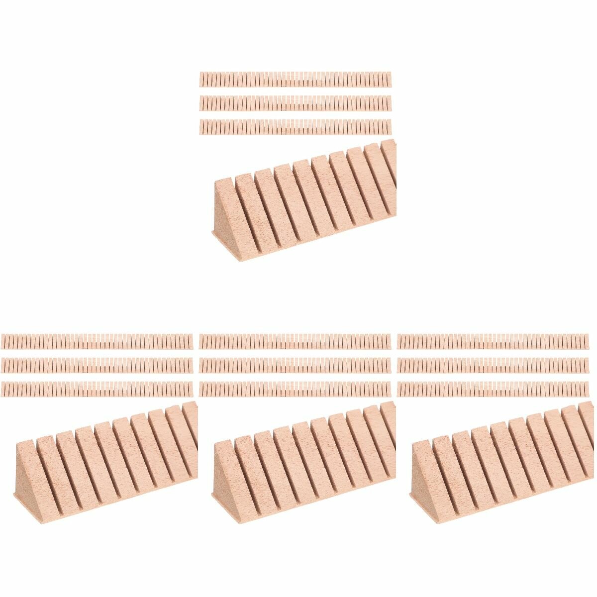 Набор из 12 деревянных кантов для декорирования гитары светло-коричневого цвета для классической гитары