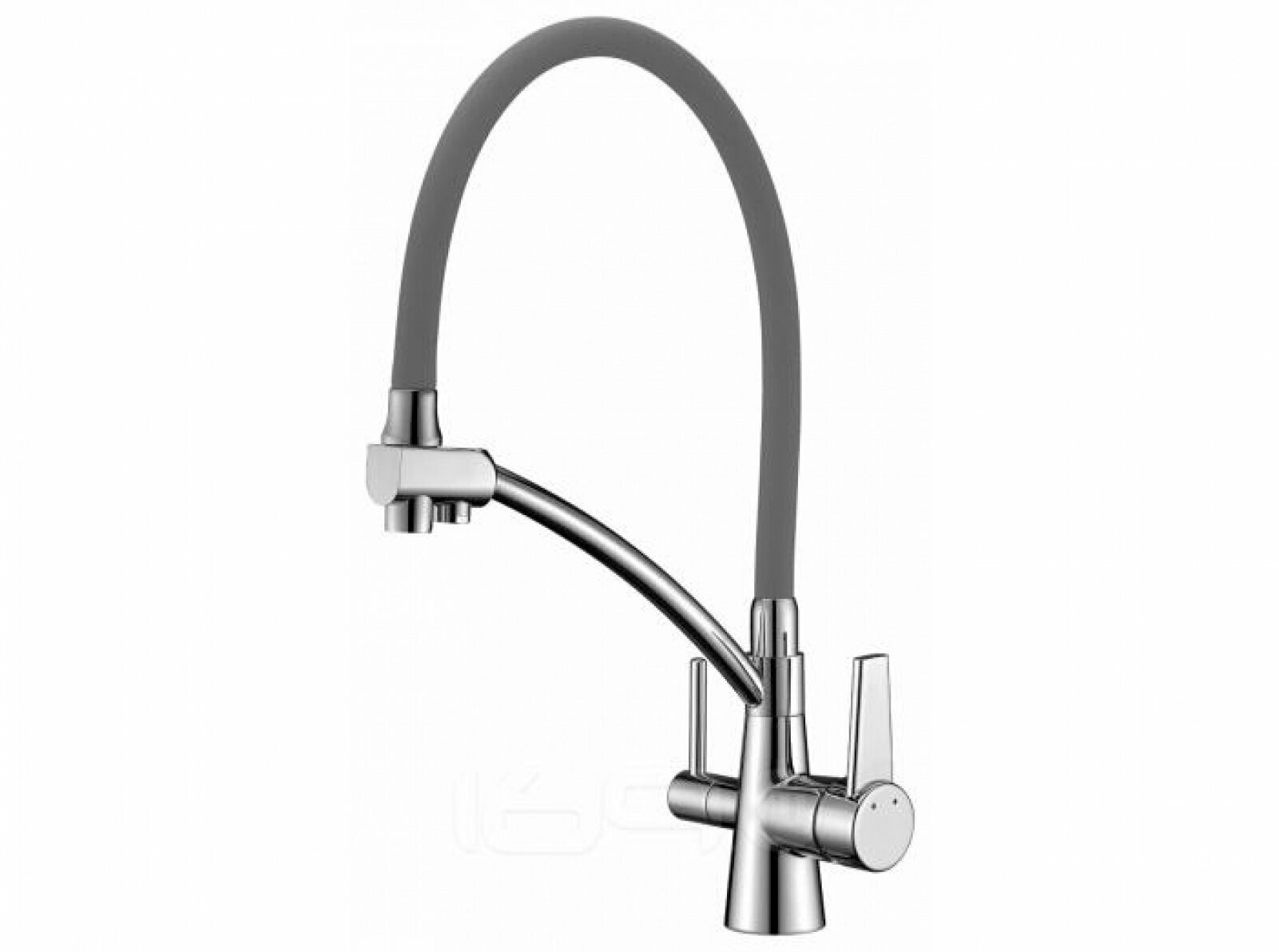 Смеситель для кухни Lemark Comfort LM3071C-Gray с подключением к фильтру с питьевой водой