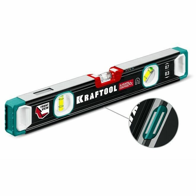 Уровень магнитный сверхпрочный KRAFTOOL A-RATE CONTROL, 400 мм
