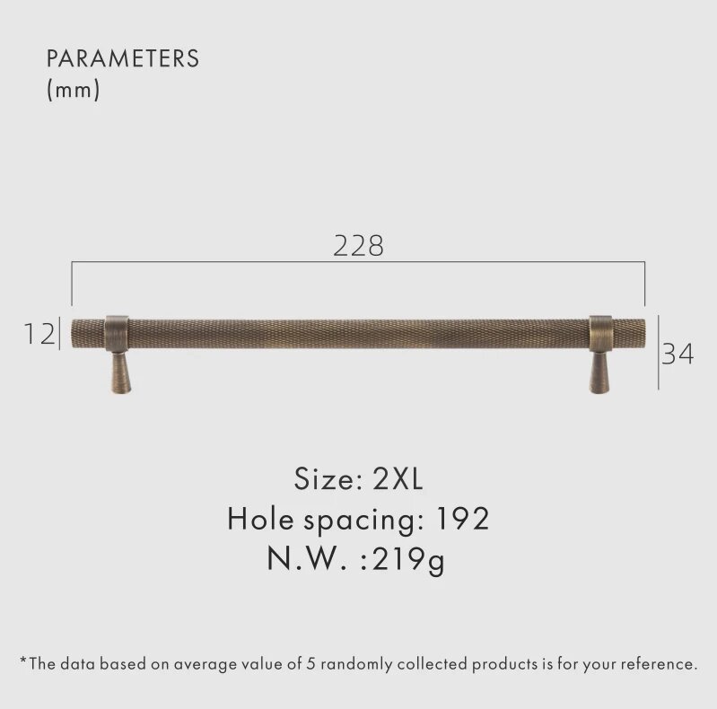 Латунные ручки Dooroom античная латунь T-образные AB-2XL