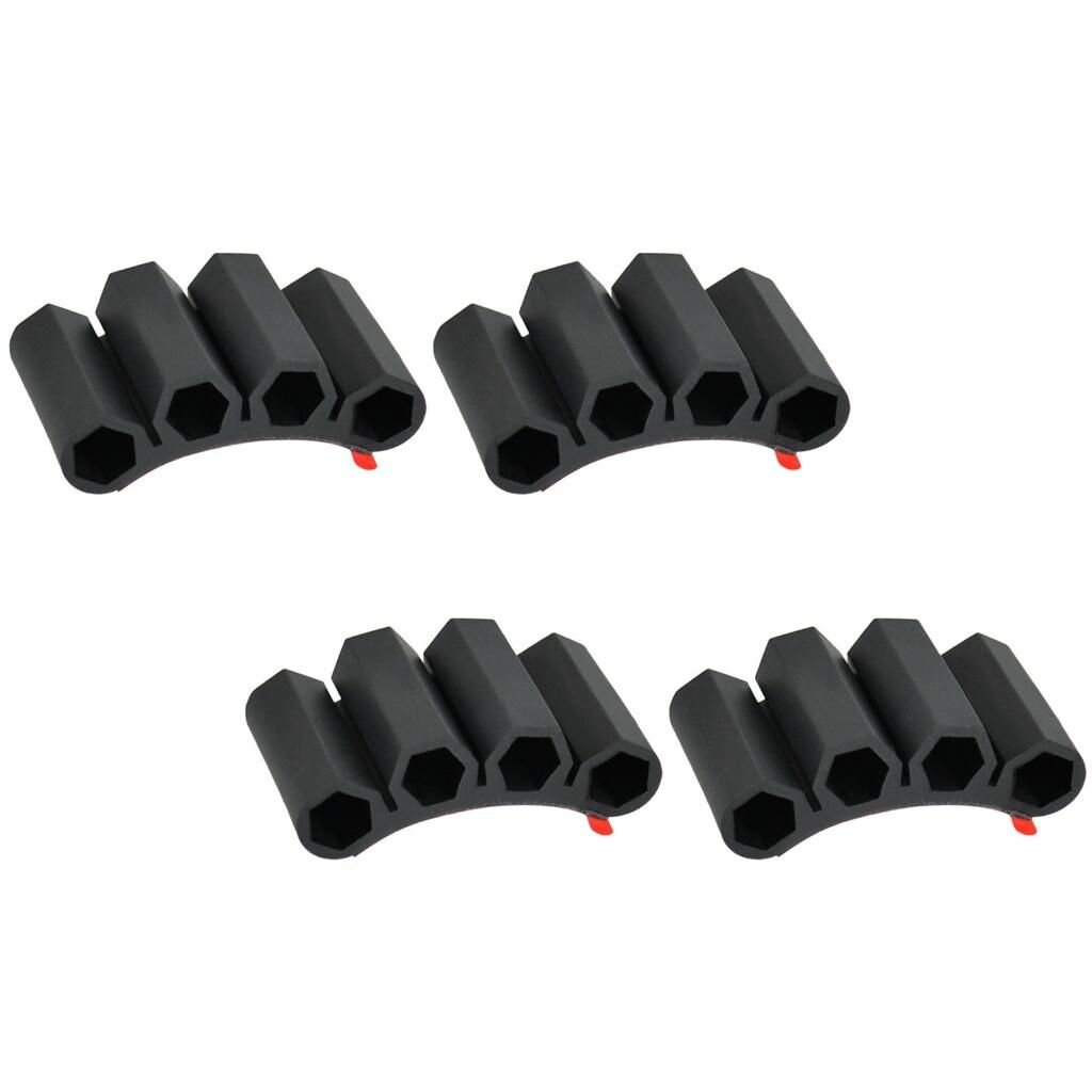 Эластичный органайзер для бит с клейким креплением под 1/4-дюймовые биты, 4 упаковки