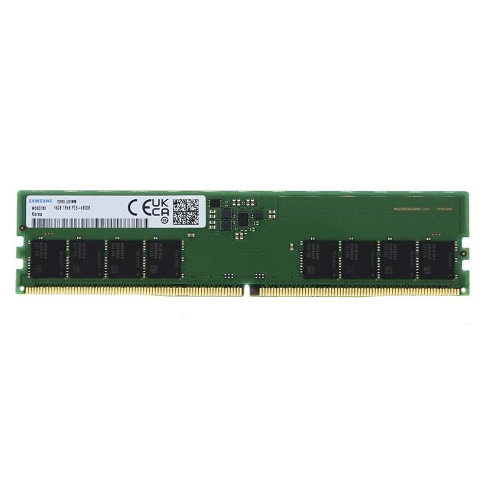 Модуль памяти Samsung 16GB Samsung DDR5 5600 UDIMM Desktop Non-ECC, CL46, 1.1V, 1Rx8, Bulk