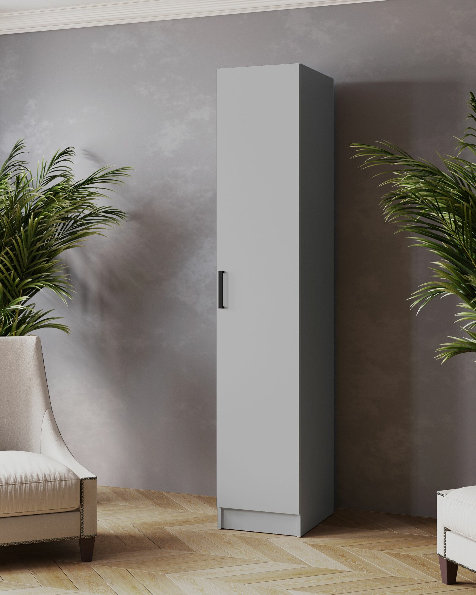 Пенал Ларс (0,4) камень серый (Микон)