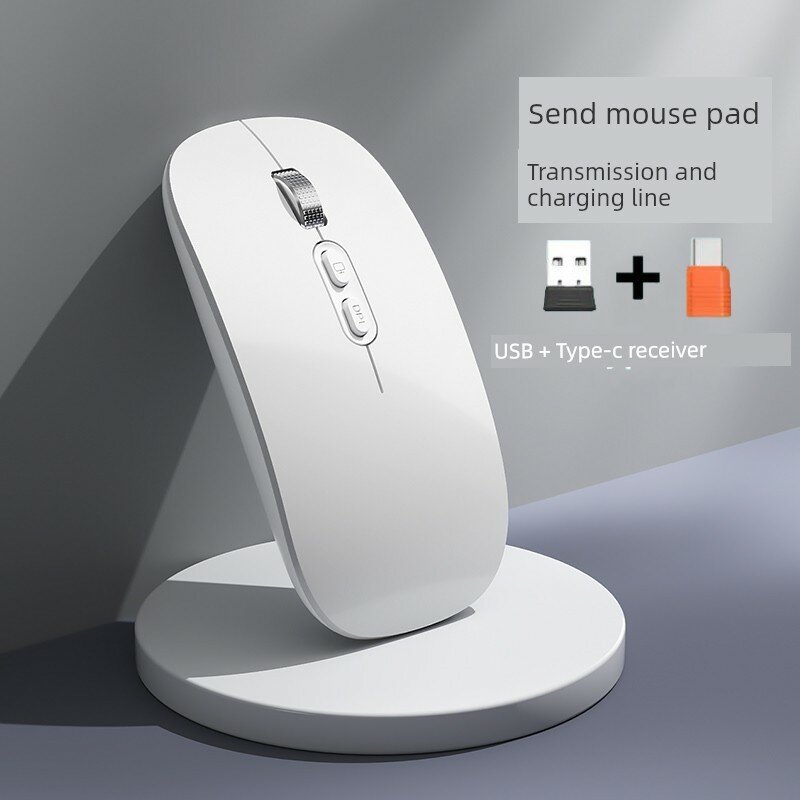 Беспроводная мышь Bluetooth, бесшумная, перезаряжаемая, мышь для игр, офиса, дома, настольного компьютера, ноутбука,