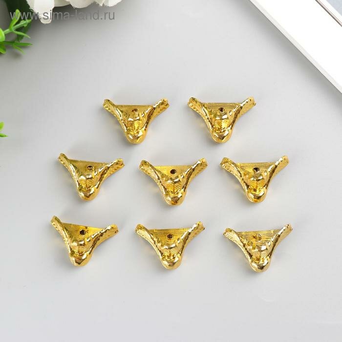 Уголок (ножка) для шкатулки пластик «Рептилия», под золото, набор 8 шт, 2×1.8 см