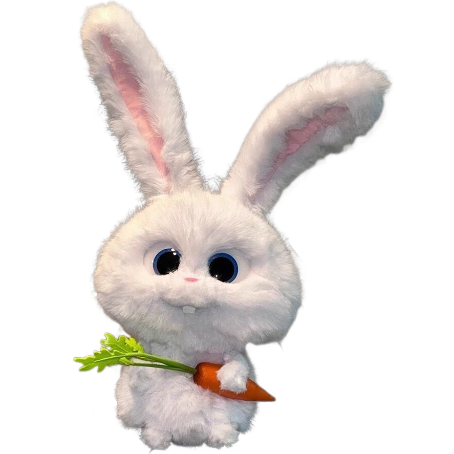 Игрушка мягкая 30 см Секретная жизнь питомцев Снежный комок кролик Босс Д. (30 см Снежный комок кролик Босс Д.)