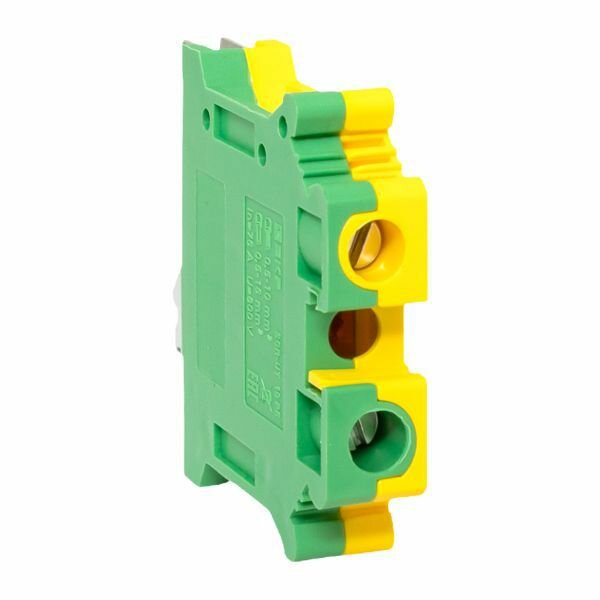 Колодка клеммная винтовая 10 UT земля, EKF SCR-UT-10-PE (30 шт.)