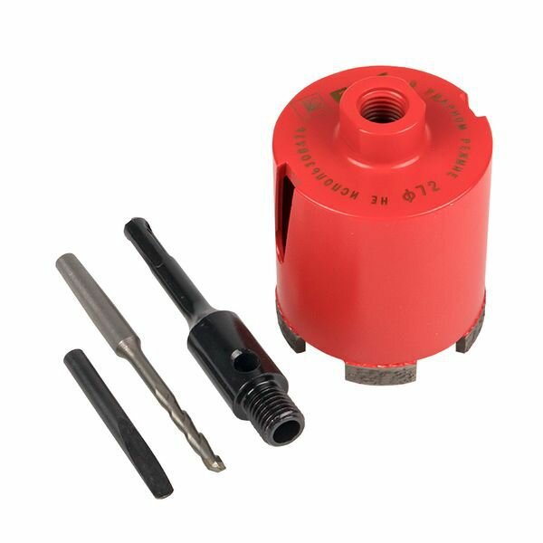 Коронка алмазная DCH-72 Laser M16 SDS-Plus Expert, EKF DCH-72-M16 (1 шт.)