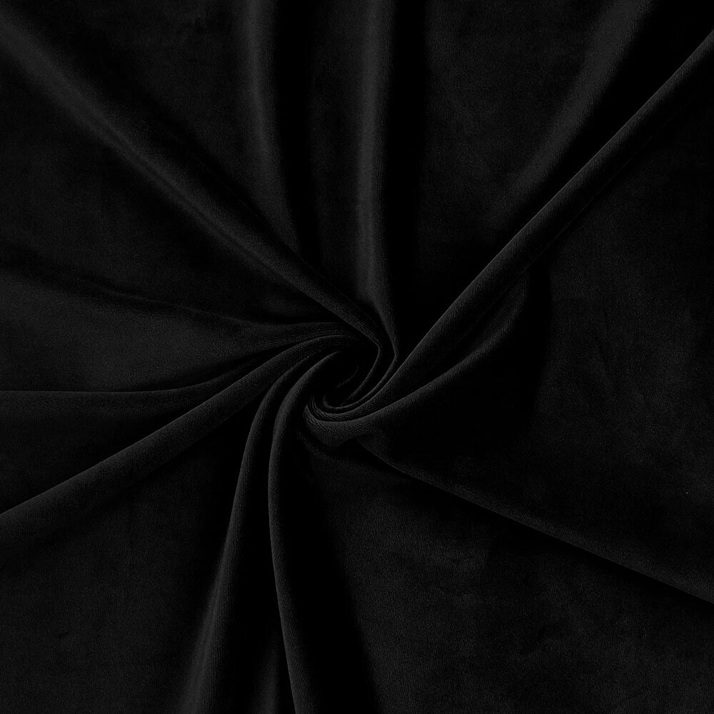 Стрейч Моти плюшевая ткань SEWBATO Черный, 160x50cm half meter, 04 black color