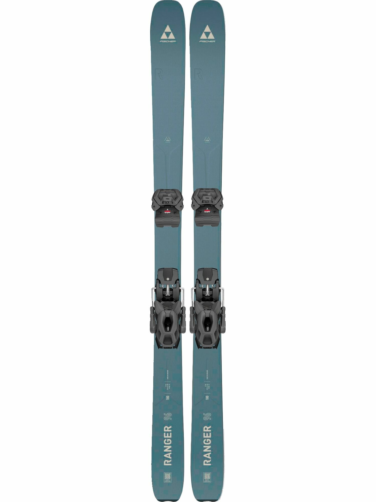 Горные лыжи мужские FISCHER RANGER 96 + ATTACK LYT 11 GW BR 110 с креплениями, 180 см