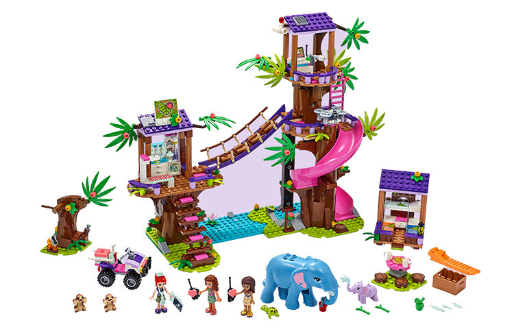 Лего Good Friend Collection Спасение в джунглях база камп Пластиковые конструкторы 601 1000 шт. 41424
