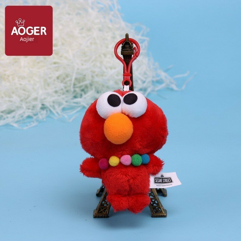 Оригинальный плюшевый брелок Эльмо из «Улицы Сезам», новая модель, желтый, аксессуар для рюкзака «Биг Бирд»,