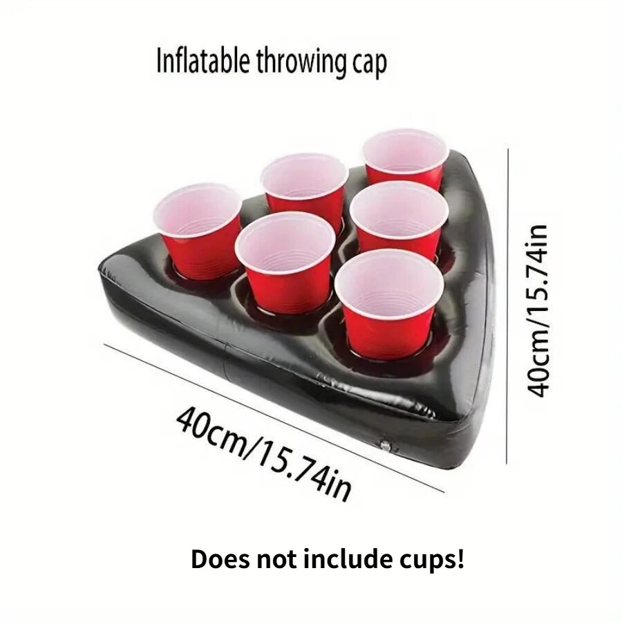 Надувная Треугольная Шляпа Для Игры В Пинг-понг С Держателем Для Напитков – Аксессуар Для Вечеринок И Развлечений