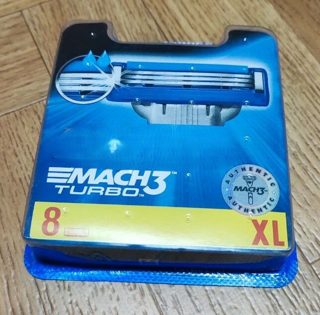 Mach 3 TURBO Сменные кассеты для бритья с 3 лезвиями 8шт