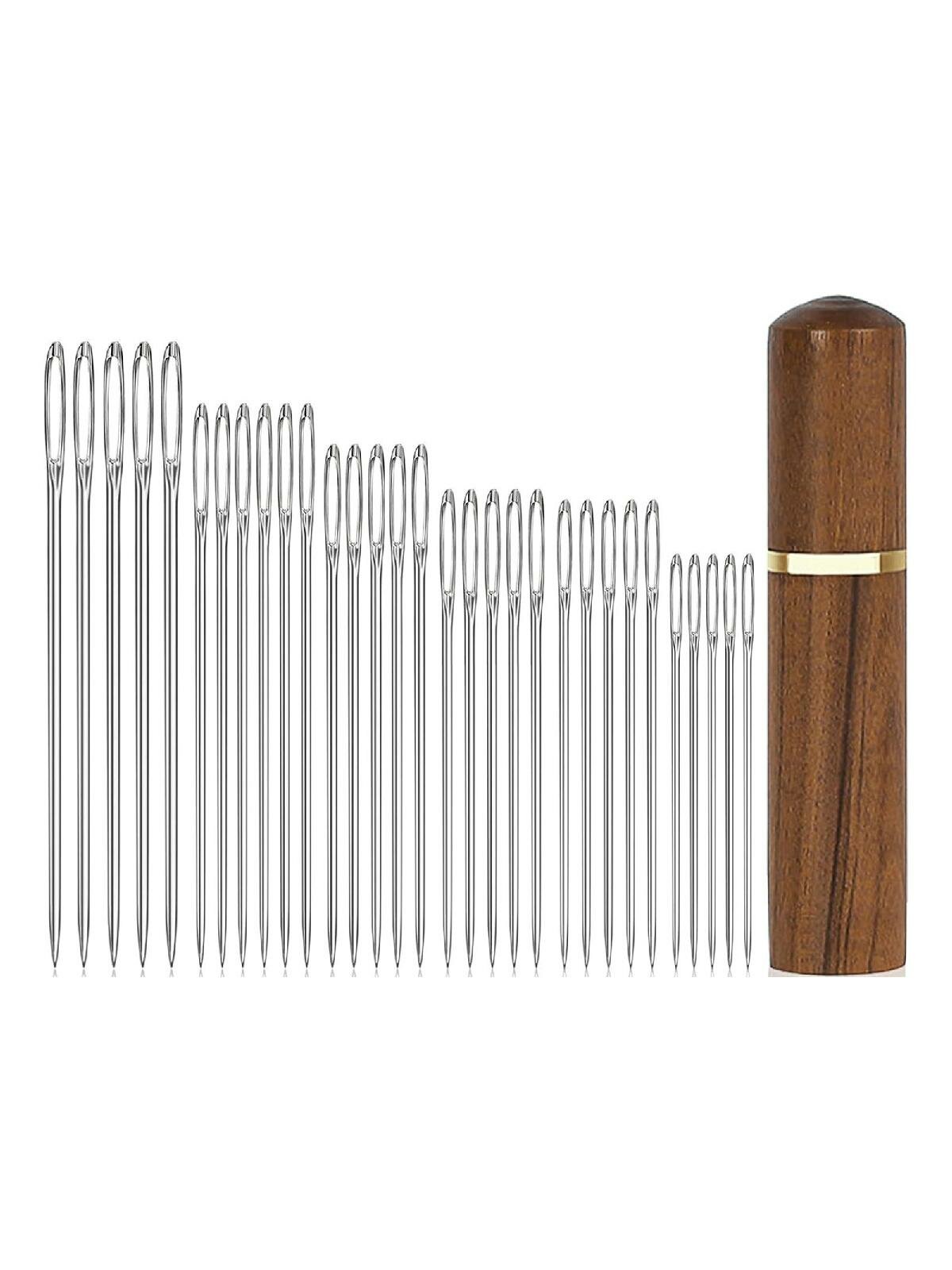 30 Шт Большой Глаз Швейные Иглы Вышивка Вязание Иглы Большой Глаз Иглы