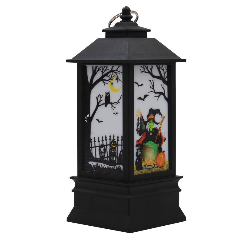 Фонарь vintage pumpkin castle halloween led light lantern для вечеринки бара домашнего декора подарков, largewitch