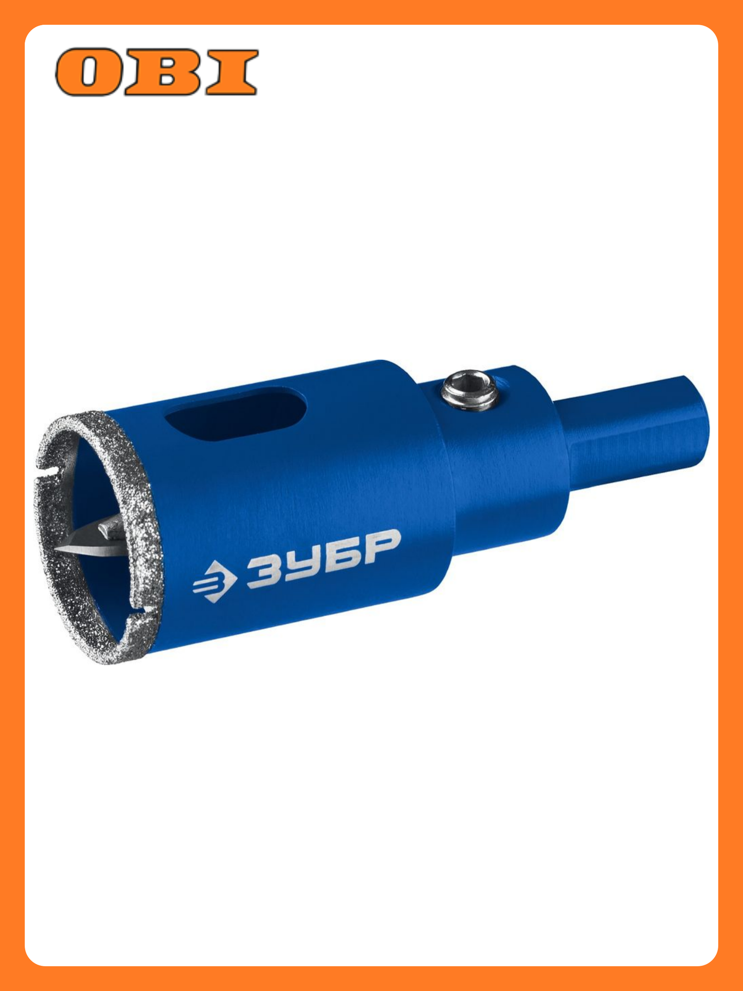 Коронка ЗУБР, алмазная, для кафеля, 40мм, трехгранный хвостовик