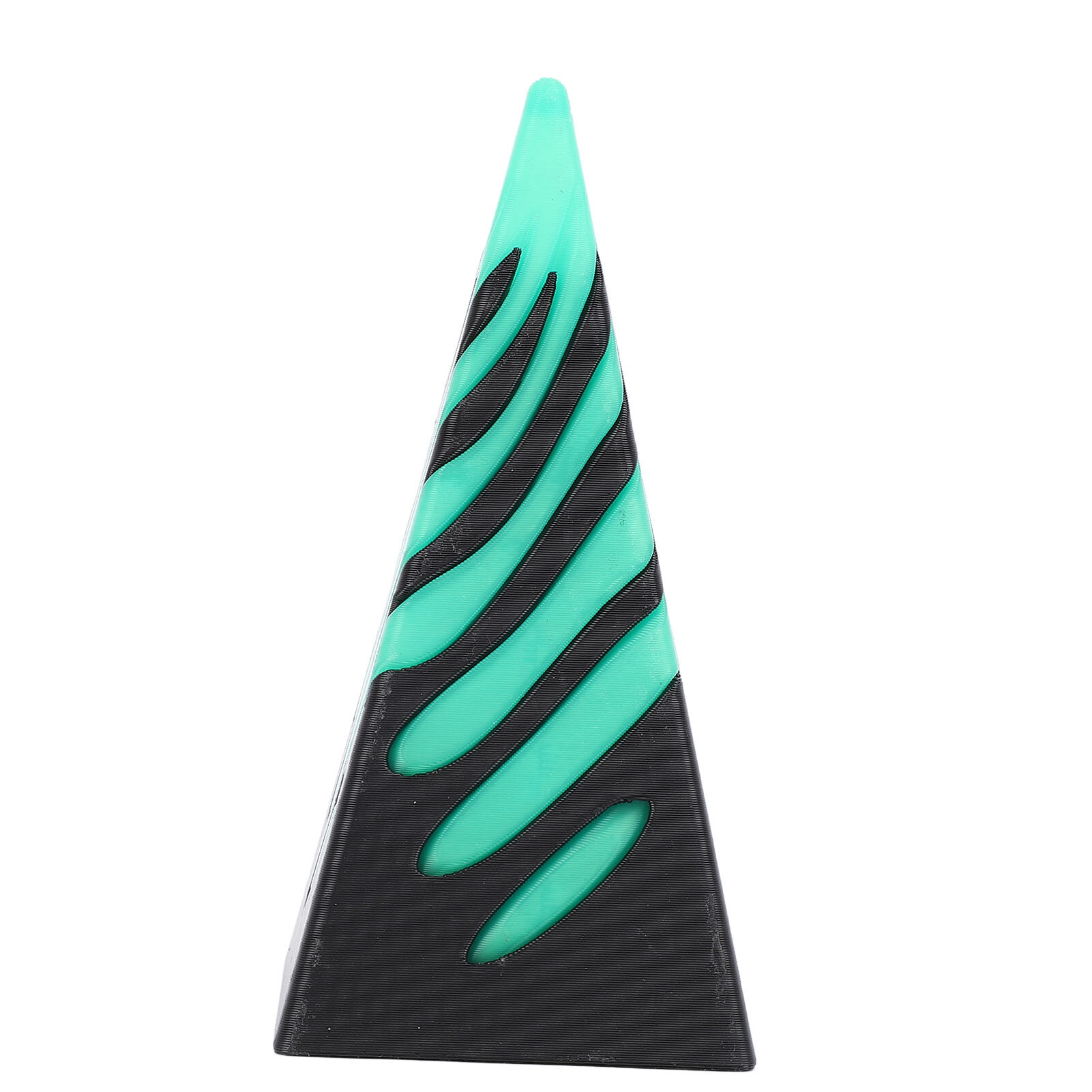 Невозможная пирамида: многофункциональная настольная игрушка для снятия тревоги, 3D-печатный спиральный конус для работы и учебы, зеленый и черный.